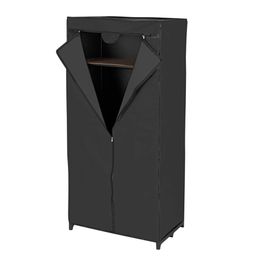 Wenko Kleiderschrank Herren Gr&ouml;&szlig;e B: 75cm x H: 160cm x T: 50cm schwarz