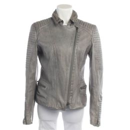 Schyia Lederjacke / Ledermantel Damen Gr&ouml;&szlig;e L grau