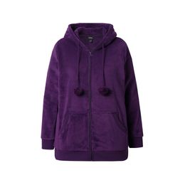 Ulla Popken Sweatjacke Damen Gr&ouml;&szlig;e 5XL/6XL brombeer