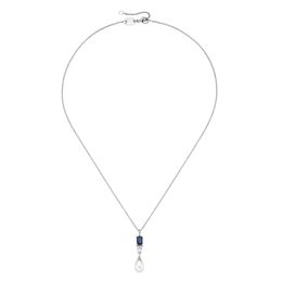 Smart Jewel Kette Damen Gr&ouml;&szlig;e 45 saphir / silber / transparent / perlwei&szlig;