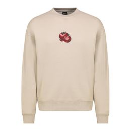 Sublevel Pullover Herren Gr&ouml;&szlig;e XS beige / hellrot / wei&szlig;