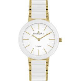 Jacques Lemans Uhr Damen Gr&ouml;&szlig;e One Size gold / wei&szlig;