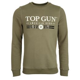 Top Gun Sweatshirt Herren Gr&ouml;&szlig;e M khaki / schwarz / wei&szlig;