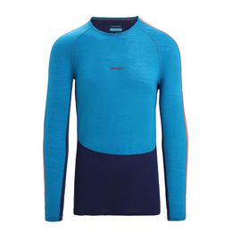 Icebreaker Base Layer Herren Gr&ouml;&szlig;e XL marine / himmelblau / orange