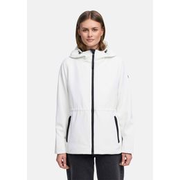 Outdoorjacke Marikoo "Katzilein", Damen, Gr. L, sanftes wei&szlig;, Obermaterial: 100% Polyester; Futter: 100% Polyester; Wattierung: 100% Polyester; &Auml;rmelfutter: 100% Polyester, Jacken Outdoorjacke, mit verstellbarem Taillenkordelzug