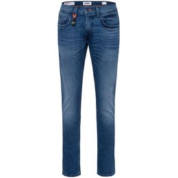Pioneer Jeans 'Ethan' Herren Gr&ouml;&szlig;e 31 blue denim / orange / schwarz