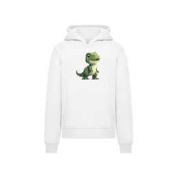F4NT4STIC Sweatshirt 'S&uuml;&szlig;er gr&uuml;ner Dino' M&auml;dchen Gr&ouml;&szlig;e 146/152 wei&szlig;