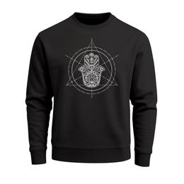 Neverless Sweatshirt 'Hamsa Hand' Herren Gr&ouml;&szlig;e XS schwarz