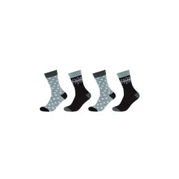 s.Oliver Socken 'X-mas' Damen Gr&ouml;&szlig;e 41/46 rauchblau / schwarz / wei&szlig;