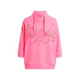 SOCCX Pullover aus Flauschstrick mit Glitter-Print Damen Gr&ouml;&szlig;e XS/S rosa