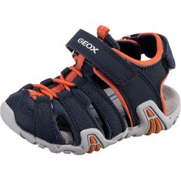 Geox Sandale 'Kraze' Jungen Gr&ouml;&szlig;e 27 blau / grau / orange