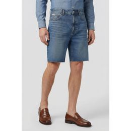 Shorts Calvin Klein Jeans "90S SHORT GREENWOOD", Herren, Gr. 33, N-Gr, gr&uuml;nwood, Denim/Jeans, Obermaterial: 100% Baumwolle, unifarben, regular fit normal, Hosen Shorts, Regular fit mit abgeschnittenem Beinsaum