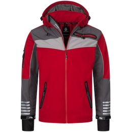 Rock Creek Outdoorjacke Herren Gr&ouml;&szlig;e L grau / hellgrau / rot
