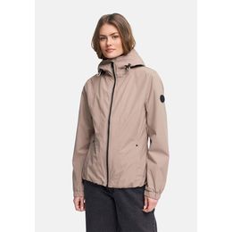 Outdoorjacke Marikoo "Yoshikoo", Damen, Gr. M, taupe grau, Obermaterial: 100% Polyester; Futter: 100% Polyester; Wattierung: 100% Polyester; &Auml;rmelfutter: 100% Polyester, Jacken Outdoorjacke, mit Gummizug im Saumbereich