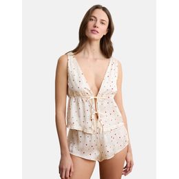 Etam Schlafshirt 'BANDANA' Damen Gr&ouml;&szlig;e S creme / rot