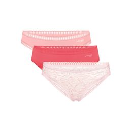 Sloggi Minislip 'Blue GO Crush' Damen Gr&ouml;&szlig;e M creme / rosa / rot