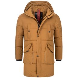 INDICODE Jeans Winterjacke 'Dexter' Herren Gr&ouml;&szlig;e XL camel / schwarz