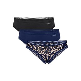 Sloggi Minislip ' Blue GO Crush ' Damen Gr&ouml;&szlig;e XXL creme / dunkelblau / schwarz