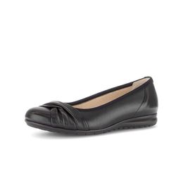 Ballerina Gabor "Sportliche Ballerina", Damen, Gr. 38,5, schwarz, Schuhe Ballerina