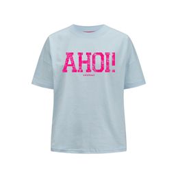 Salzhaut T-Shirt 'LEEV-AHOI' Damen Gr&ouml;&szlig;e XXL aqua / gelb