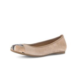 Ballerina Gabor "Eleganter Ballerina", Damen, Gr. 39, beige, Schuhe Ballerina
