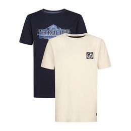 PETROL INDUSTRIES T-Shirt Jungen Gr&ouml;&szlig;e 104 navy / royalblau / schwarz / offwhite