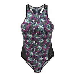 Beco The World Of Aquasports Badeanzug 'Jungle Dream' Damen Gr&ouml;&szlig;e S gr&uuml;n / pink / schwarz / wei&szlig;