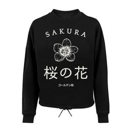 F4NT4STIC Sweatshirt 'Golden Gai' Damen Gr&ouml;&szlig;e XL schwarz / wei&szlig;