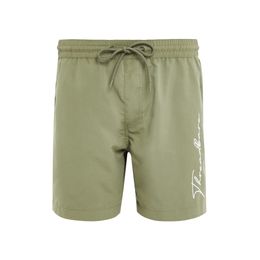 Threadbare. Threadbare Badeshorts 'Emblem' Herren Gr&ouml;&szlig;e L khaki / wei&szlig;