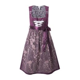 Ulla Popken Kleid Damen Gr&ouml;&szlig;e 52 aubergine / wei&szlig; Winterkleid