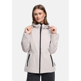 Outdoorjacke Marikoo "Katzilein", Damen, Gr. L, bone, Obermaterial: 100% Polyester; Futter: 100% Polyester; Wattierung: 100% Polyester; &Auml;rmelfutter: 100% Polyester, Jacken Outdoorjacke, mit verstellbarem Taillenkordelzug
