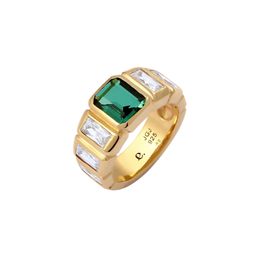 Elli Premium Ring Damen Gr&ouml;&szlig;e 58 gold / dunkelgr&uuml;n / transparent