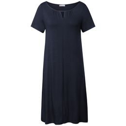 Street One Jersey Kleid Damen Gr&ouml;&szlig;e 36 blau Winterkleid