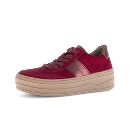 Sneaker Gabor "Sneaker low", Herren, Gr. 40, rot, Schuhe Sneaker