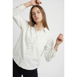 Langarmbluse Vila "VIPRISILLA L/S LOOSE SHIRT - NOOS", Damen, Gr. 42, snow wei&szlig;, Web, Obermaterial: 50% Viskose, 40% Baumwolle, 10% Leinen, unifarben, l&auml;ssig geschnitten normal, Blusen