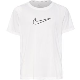 Nike Funktionsshirt 'ONE' M&auml;dchen Gr&ouml;&szlig;e 128/134 schwarz / wei&szlig;