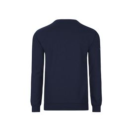Sweatshirt TRIGEMA "TRIGEMA Sweatshirt", Damen, Gr. M, blau (navy), 70% Baumwolle, 30% Polyester, Basic, Sweatshirts Sweatshirt