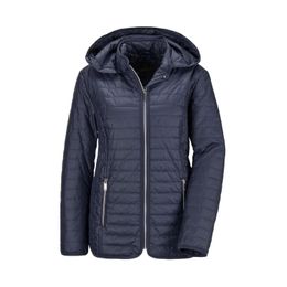 Steppjacke GOLDNER "Kurzgr&ouml;&szlig;e Leicht strukturierte Outdoorjacke", Damen, Gr. 21, blau (marine), Obermaterial: 100% Polyester PES., figurumspielend, Sonstiges, Jacken Steppjacke, Sportive Steppjacke mit leichter Wattierung