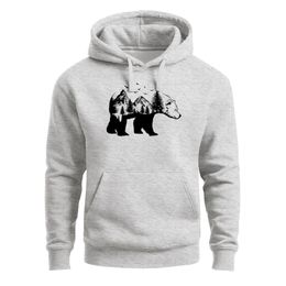 Neverless Sweatshirt 'B&auml;r Natur' Herren Gr&ouml;&szlig;e 5XL grau