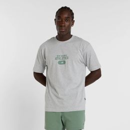 New Balance T-Shirt 'Heritage' Herren Gr&ouml;&szlig;e XXL graumeliert / smaragd