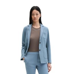 Marc O'Polo Jerseyblazer MARC O'POLO "aus Organic Cotton-Mix", Damen, Gr. 32, fall sky, Piqu&eacute;, Obermaterial: 97% Baumwolle, 3% Elasthan, unifarben, regular fit normal, Blazer