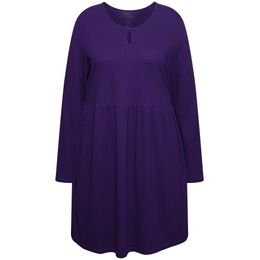 Ulla Popken Tunika Damen Gr&ouml;&szlig;e 5XL/6XL dunkellila / schwarz