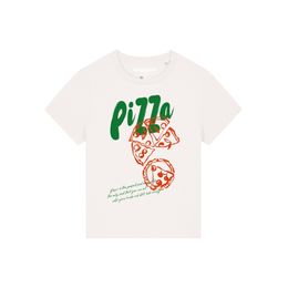 Watapparel T-Shirt 'Pizza' Damen Gr&ouml;&szlig;e XS gr&uuml;n / orangerot / wei&szlig;