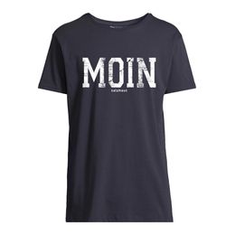 Salzhaut T-Shirt 'Moin' Herren Gr&ouml;&szlig;e M ultramarinblau / wei&szlig;
