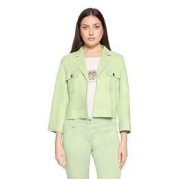 Jackenblazer Betty Barclay "Damen mit 3/4 Arm", Damen, Gr. 36, foam gr&uuml;n, Samt, Obermaterial: 92% Polyester, 8% Elasthan, gerade normal, Blazer