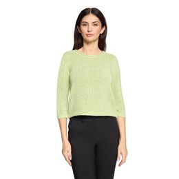 Strickpullover Betty Barclay "Damen mit 3/4 Arm", Damen, Gr. 48, foam gr&uuml;n, Strick, Obermaterial: 65% Polyacryl, 35% Polyamid, Basic, gerade normal, Rundhals, Pullover Strickpullover