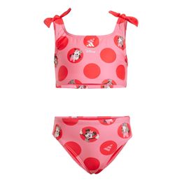 adidas Sportswear Sportbikini 'Adidas X Disney Minnie Mouse' M&auml;dchen Gr&ouml;&szlig;e 140 pink / rot / schwarz / wei&szlig;