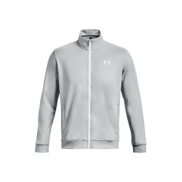 Under Armour Sportsweatjacke Herren Gr&ouml;&szlig;e 5XL hellgrau / wei&szlig;