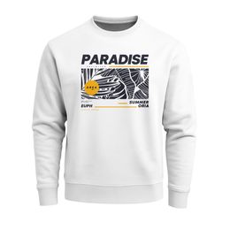 Neverless Sweatshirt 'Paradise' Herren Gr&ouml;&szlig;e XXXL wei&szlig;