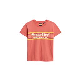 Superdry & Co T-Shirt 'Venue' Damen Gr&ouml;&szlig;e L gelb / melone / wei&szlig;